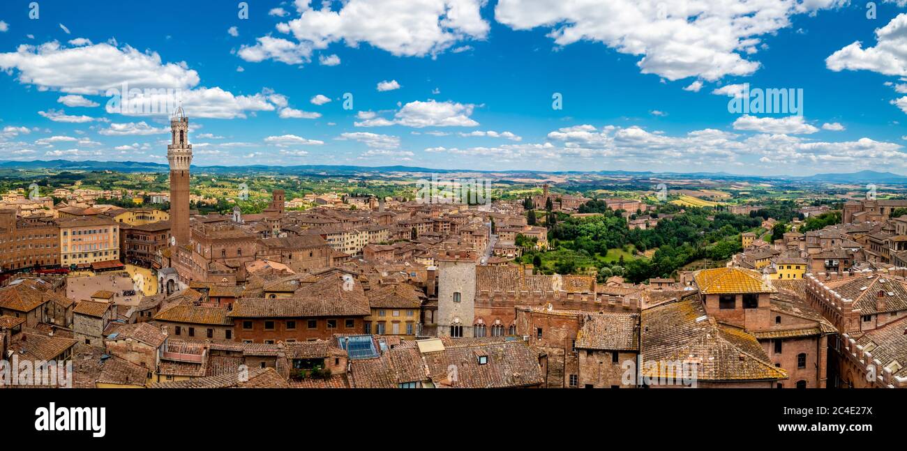 Siena city panorama aerial view hi-res stock photography and images - Alamy