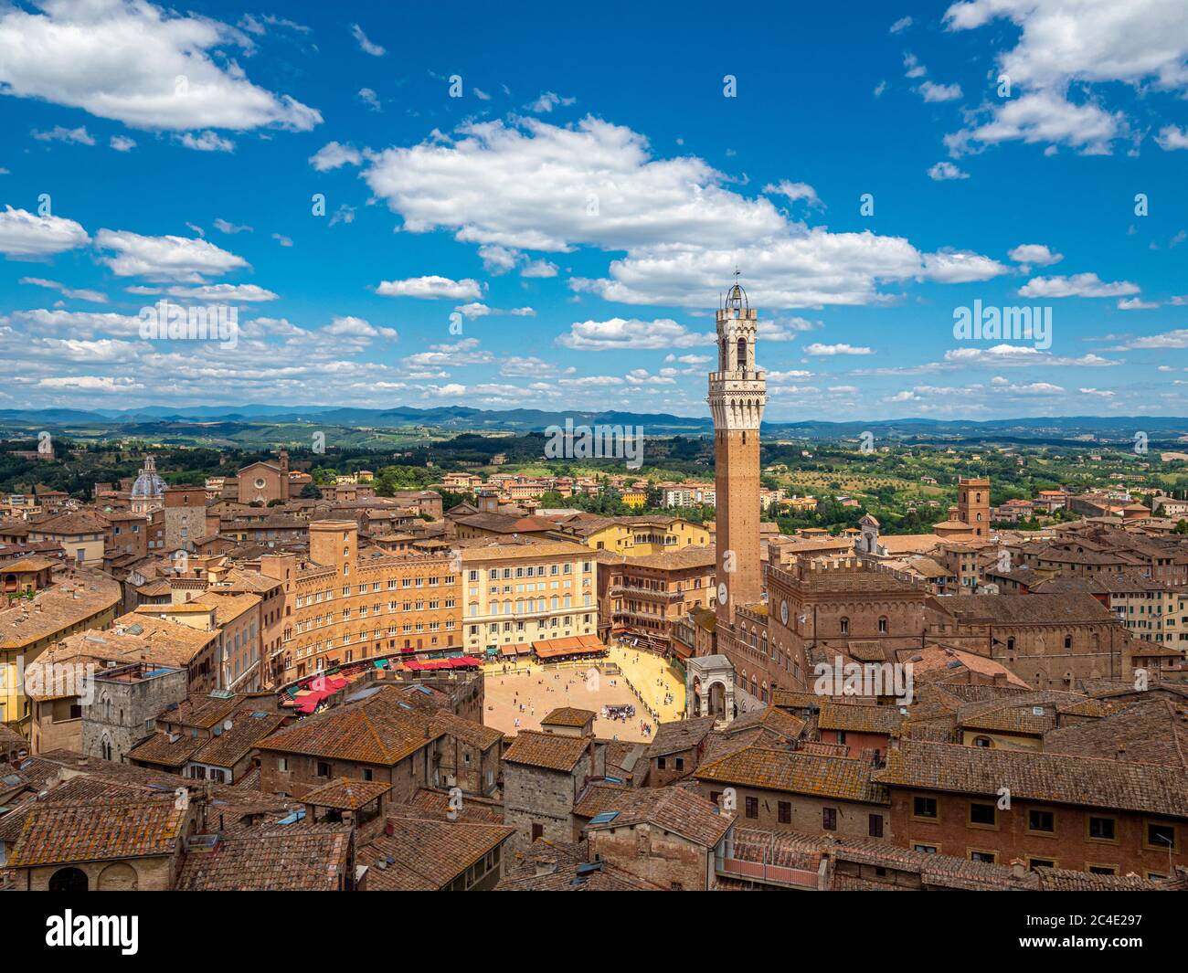 Aerial siena palazzo pubblico hi-res stock photography and images - Alamy