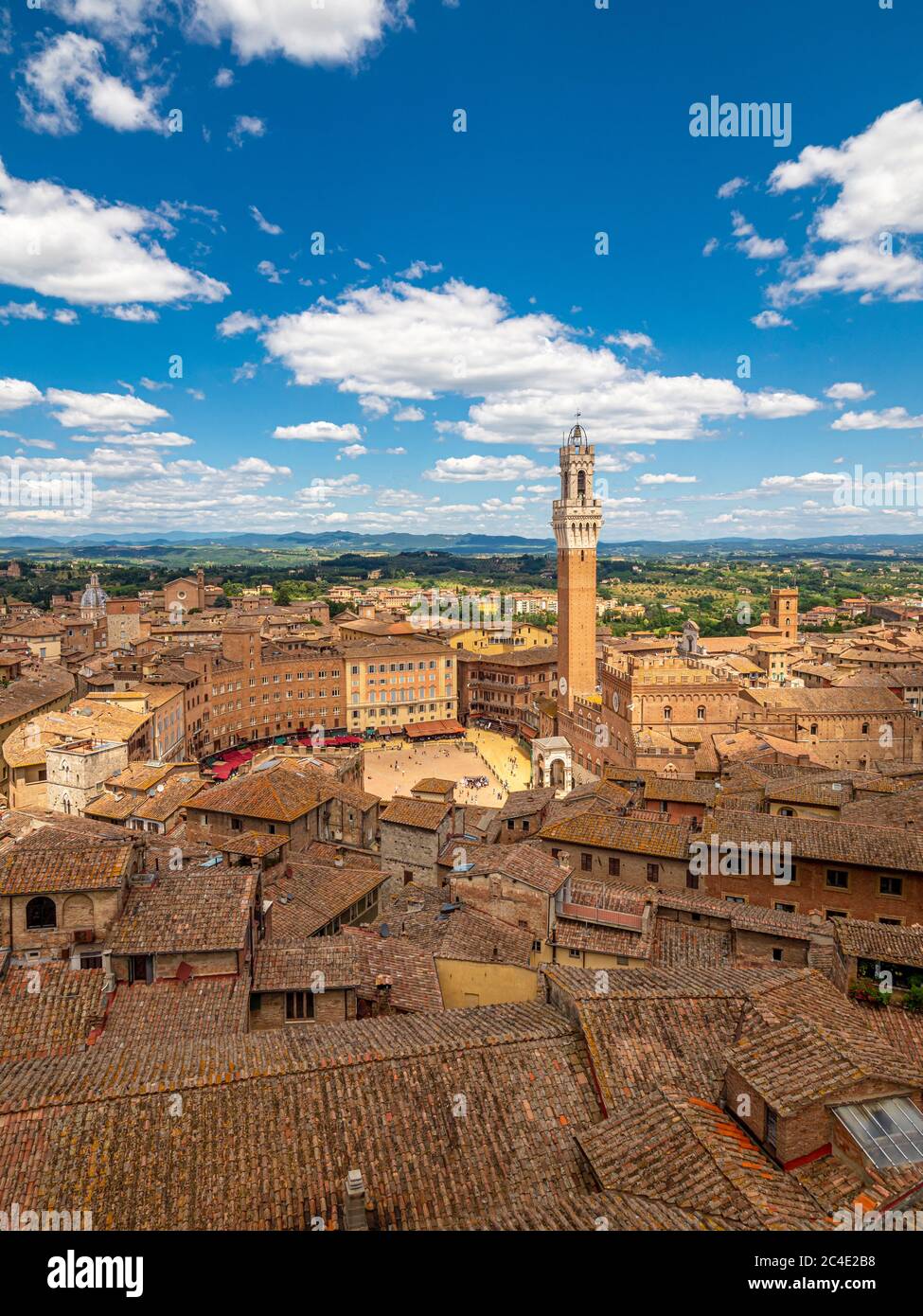 Aerial view of the Siena, Italy Stock Photo - Alamy