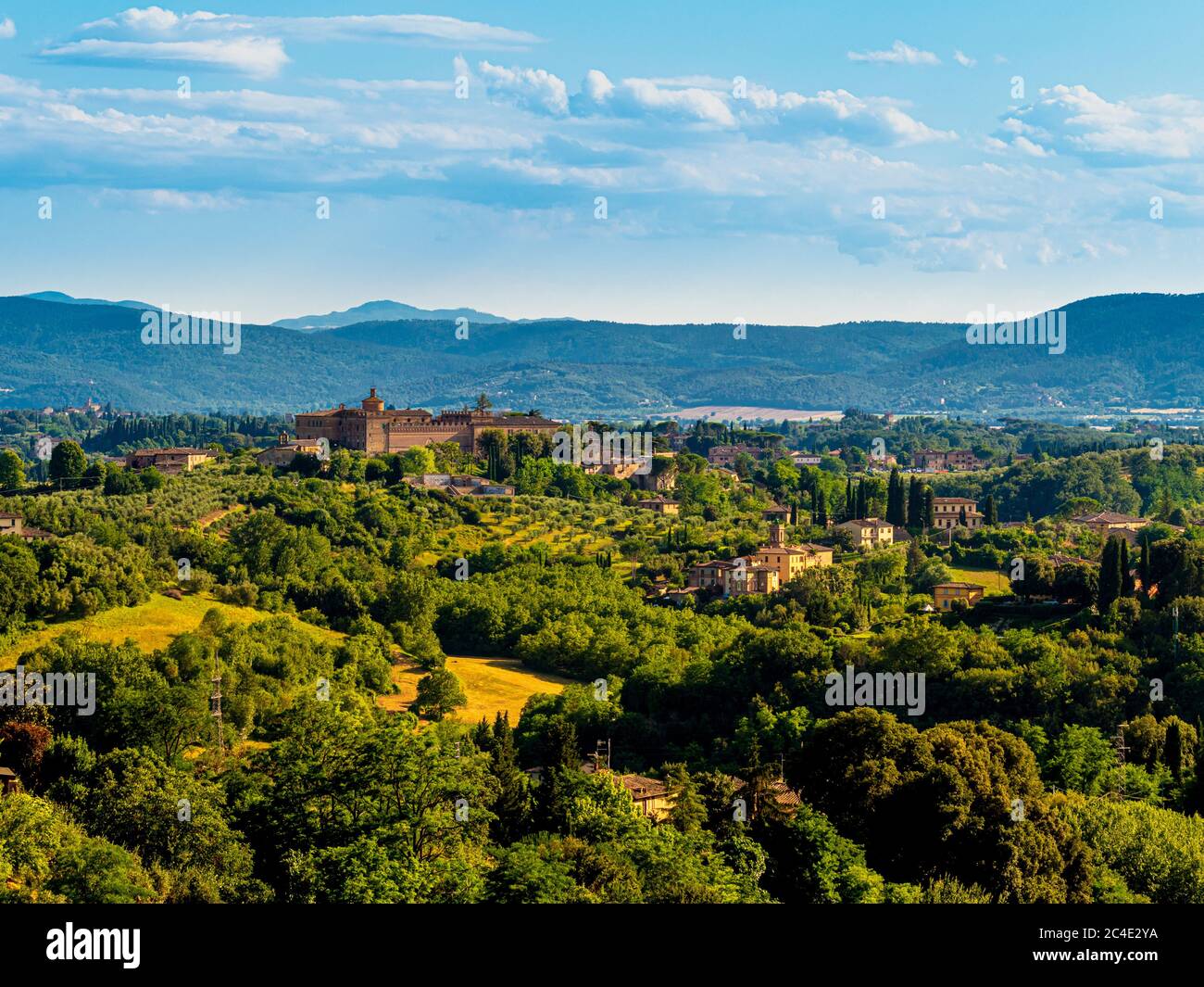 Monastero di Sant'Eugenio in the Tuscany countryside. Siena. Italy ...
