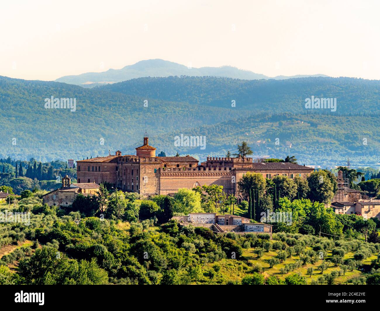 Monastero di Sant'Eugenio in the Tuscany countryside. Siena. Italy ...