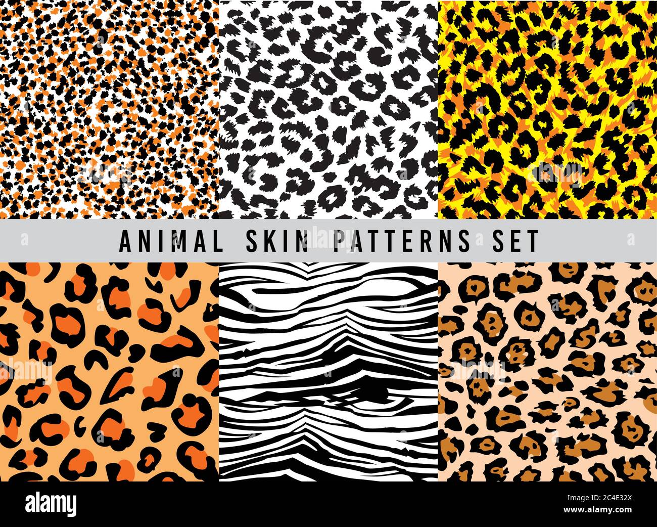 set of animal print vector patterns Stock Vector Image & Art - Alamy