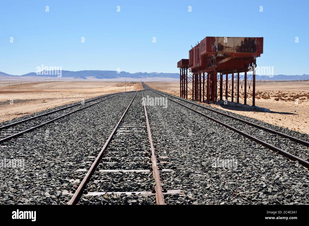 The railway in the Namib Desert, Namibia, Africa Stock Photo - Alamy