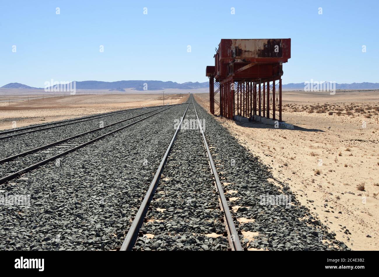 The railway in the Namib Desert, Namibia, Africa Stock Photo - Alamy