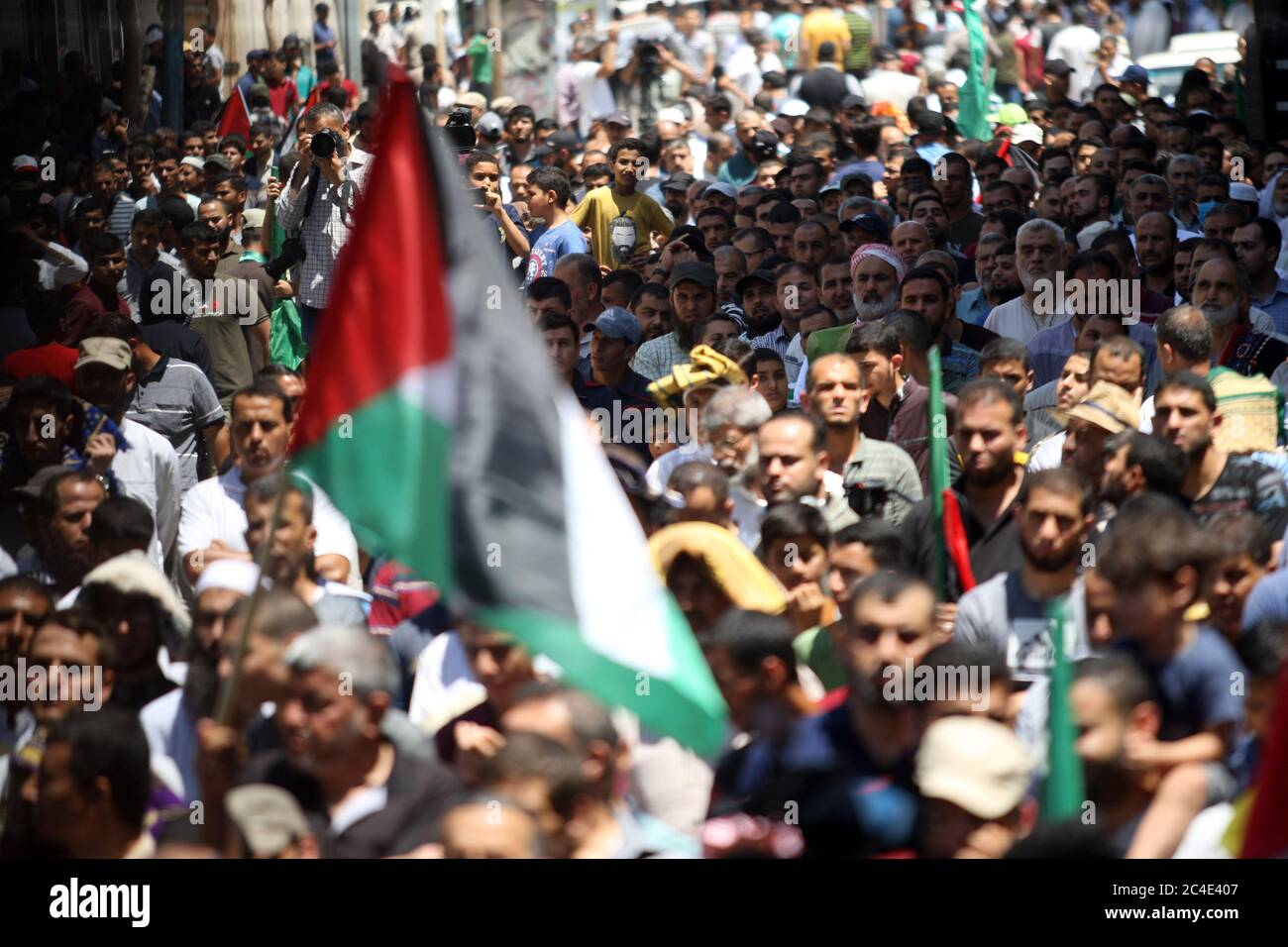 Khan Younis Gaza 26th June 2020 Palestinians Take Part In A Protest