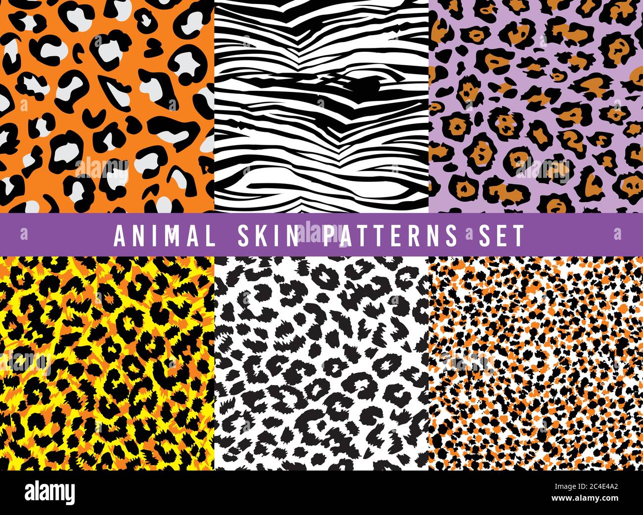 set of animal print vector patterns Stock Vector Image & Art - Alamy