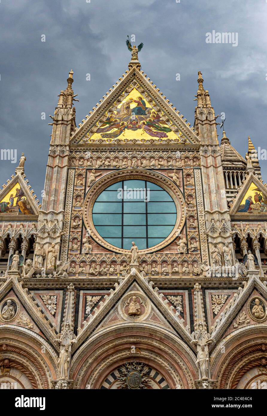 West front circular window the 3 gold mosaiced gables of the west front ...