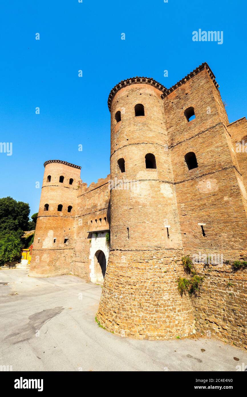 Porta Asinaria is a gate in the Aurelian Walls of Rome - Rome, Italy ...