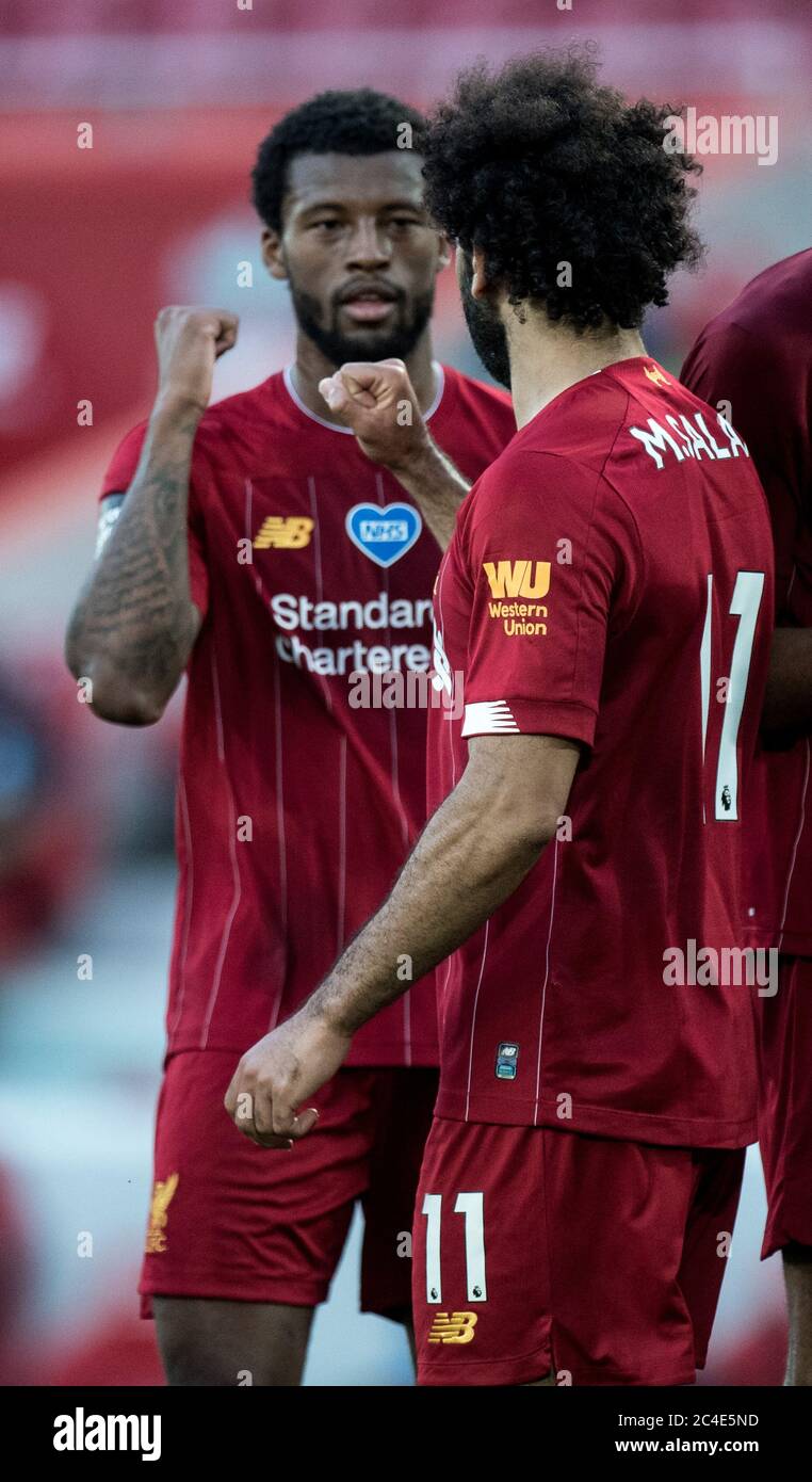 Premier League match between Liverpool FC and Crystal Palace at Anfield ...