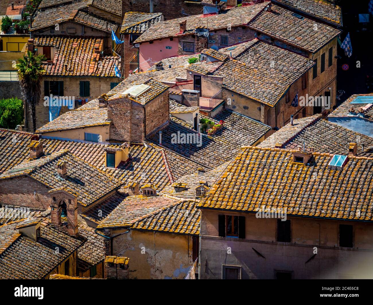 Siena terracotta rooftops. Italy Stock Photo - Alamy
