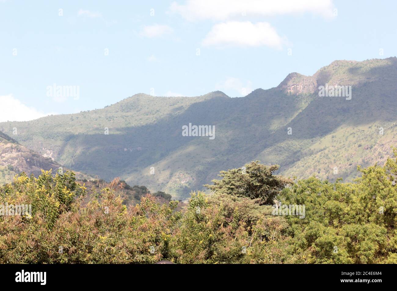 Mount Moroto slopes pictured overlooking Moroto town in Uganda Stock ...