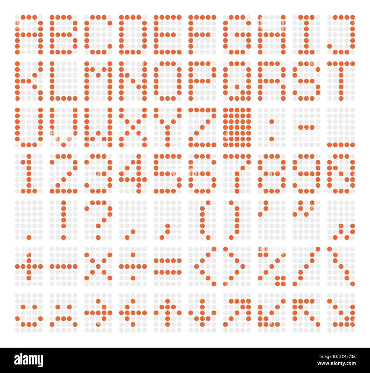 LED Dot Matrix Panel. Letters, numbers, punctuation marks, arithmetic ...