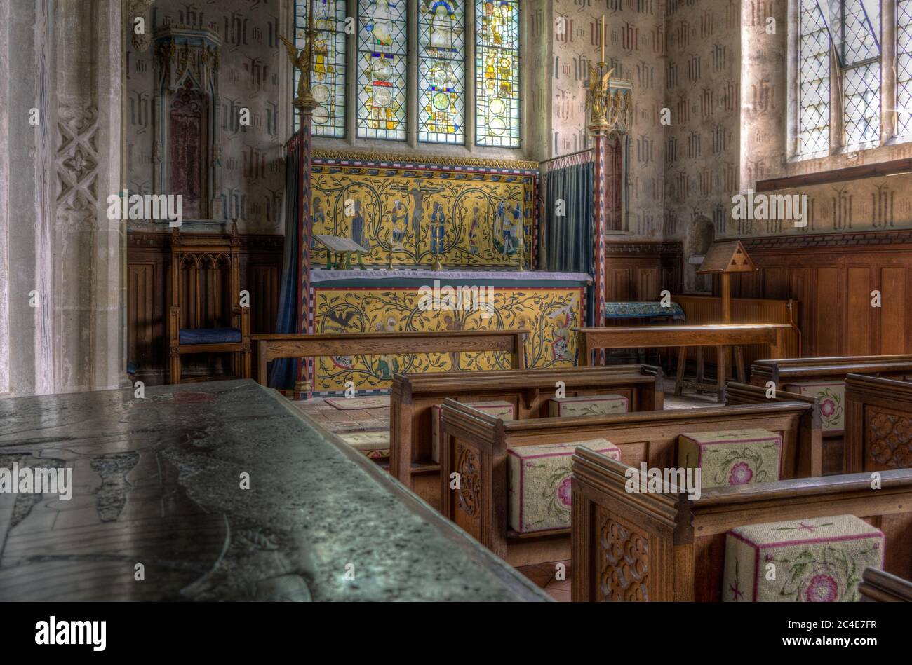 Interior of the church of St Mary The Virgin, Ewelme, Oxfordshire ...