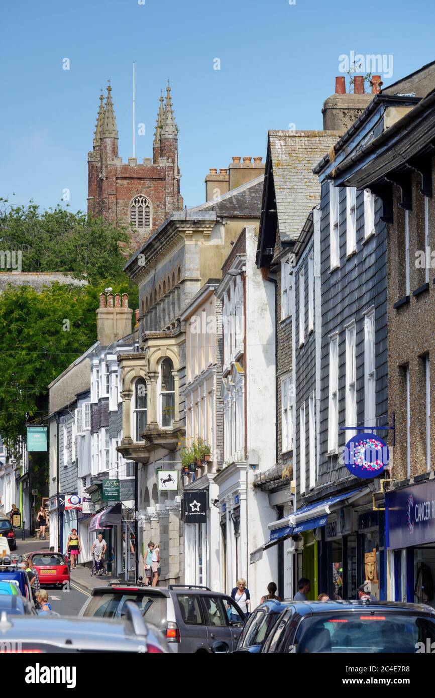 Church of St Mary High Street Totnes Devon England Stock Photo - Alamy