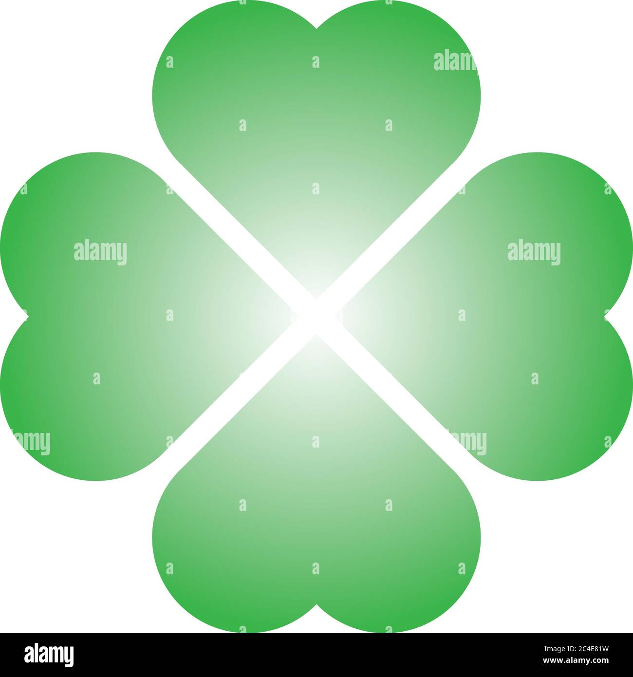 Shamrock - green four leaf clover icon. Good luck theme design element ...