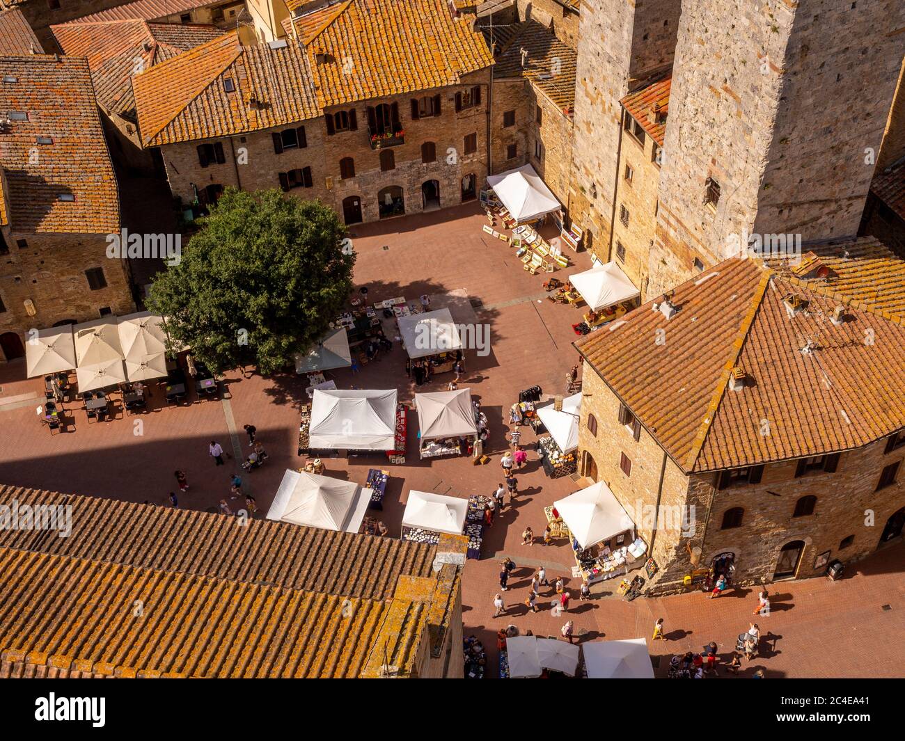 Aerial view of Torri dei Salvucci (Twin Towers of Torri Gemelle) San ...