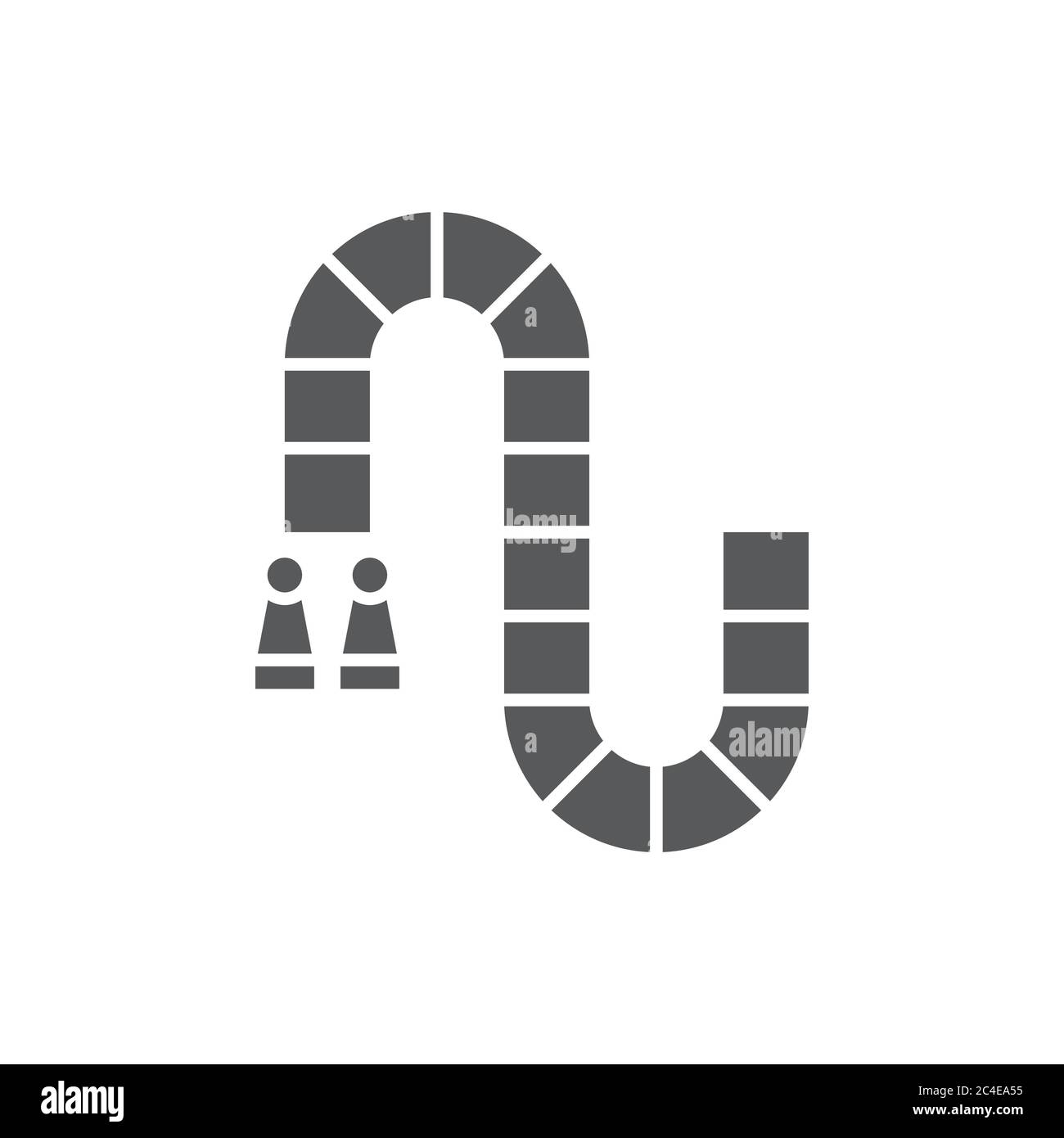 Pathway board game icon symbol isolated on white background Stock ...