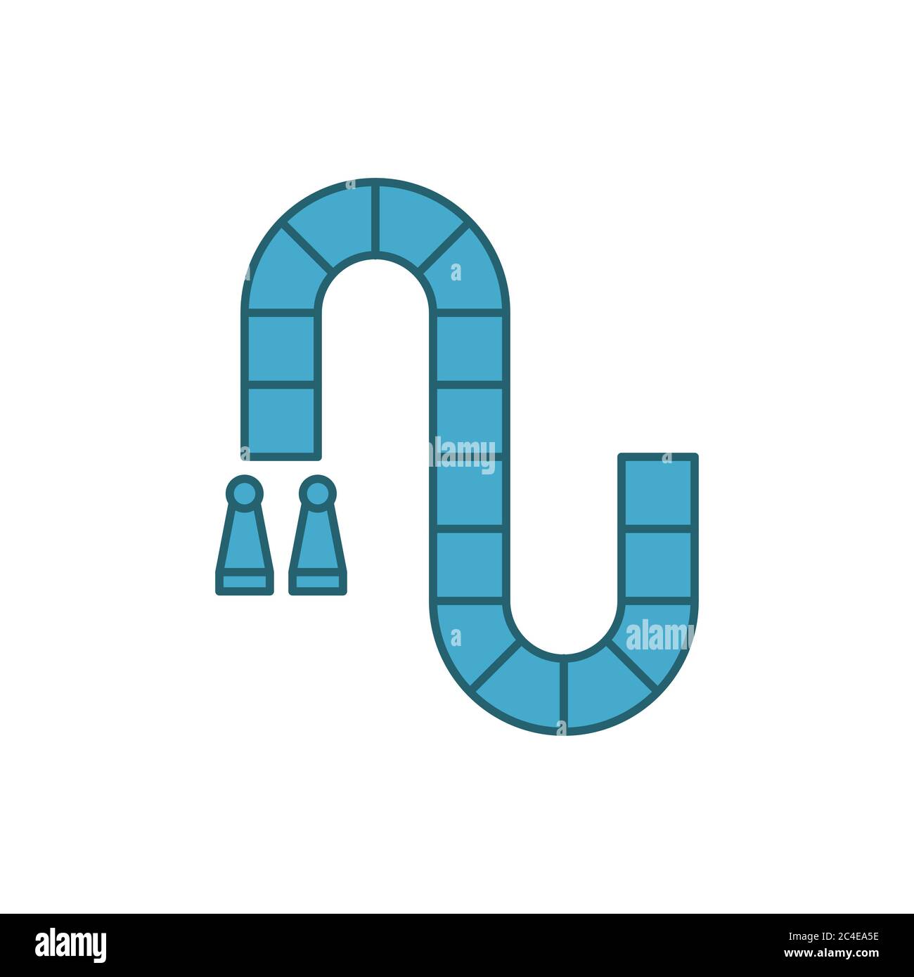 Pathway board game icon symbol isolated on white background Stock ...
