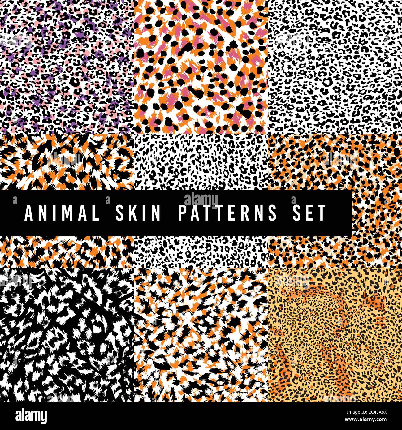 set of animal print vector patterns Stock Vector Image & Art - Alamy