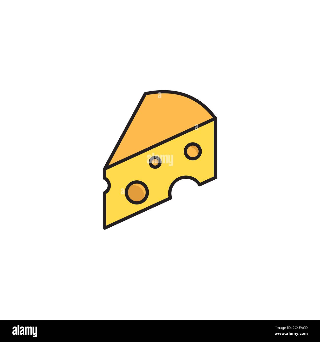 Piece of cheese vector icon symbol food isolated on white background ...