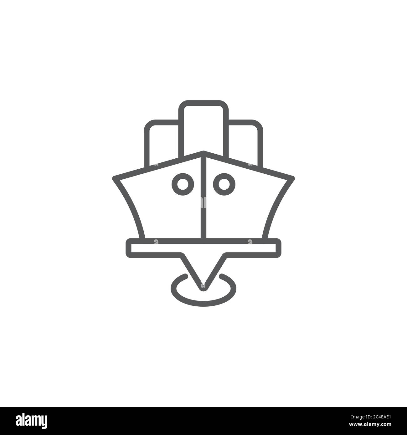 Port location pin vector icon symbol map isolated on white background ...