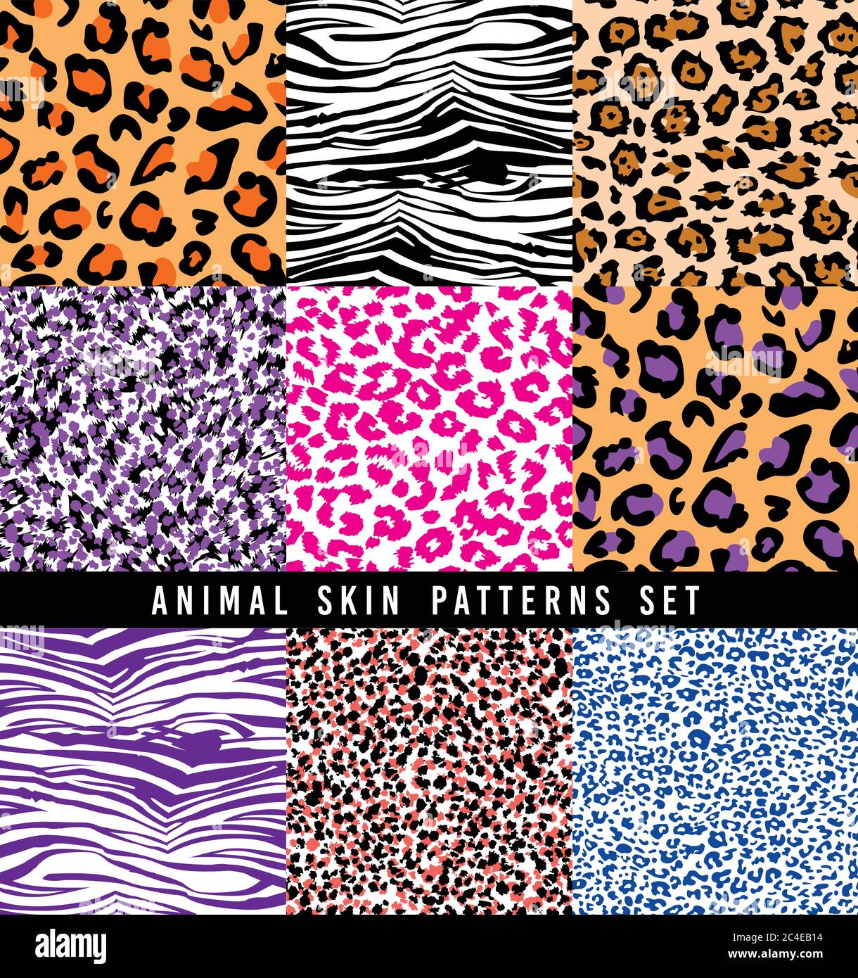 set of animal print vector patterns Stock Vector Image & Art - Alamy