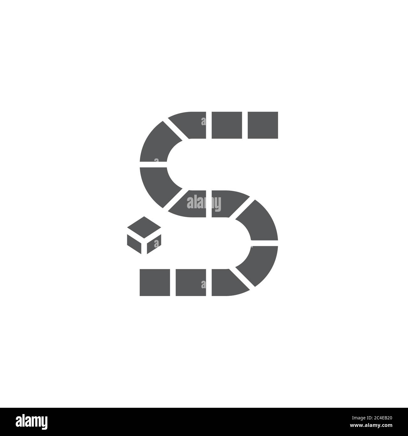 Pathway board game icon symbol isolated on white background Stock ...