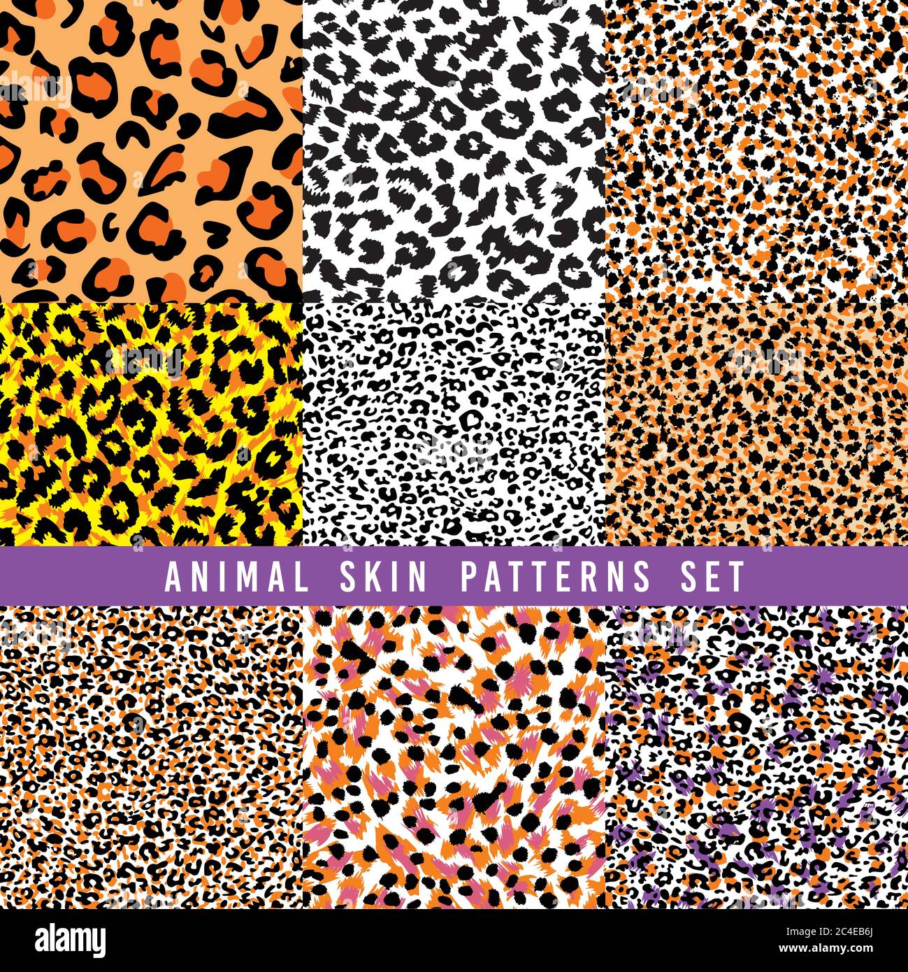 set of animal print vector patterns Stock Vector Image & Art - Alamy