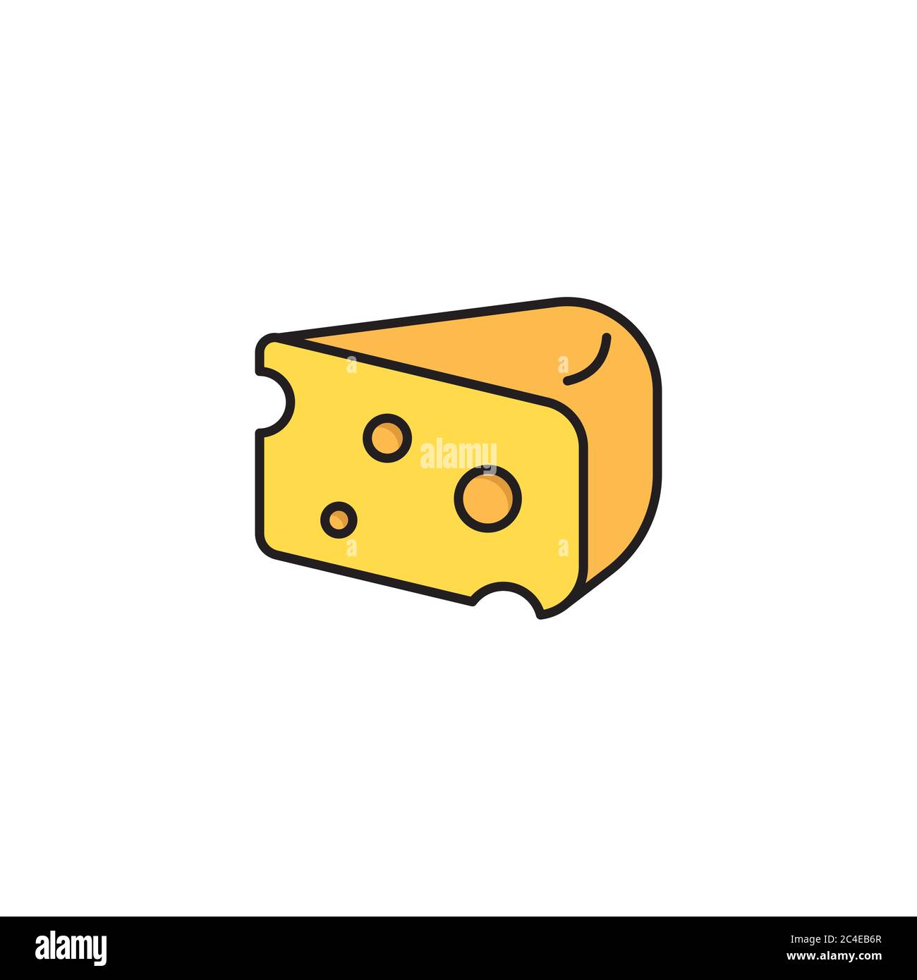 Piece of cheese vector icon symbol food isolated on white background ...