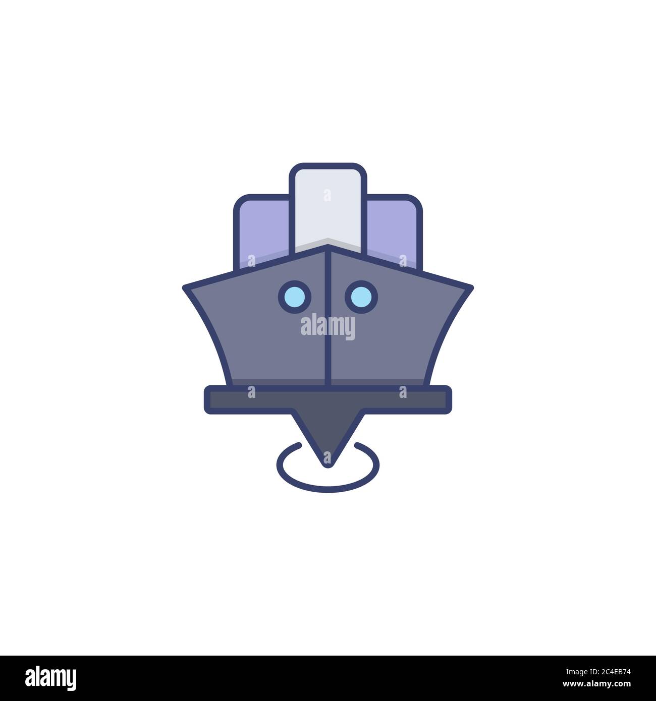 Port location pin vector icon symbol map isolated on white background ...