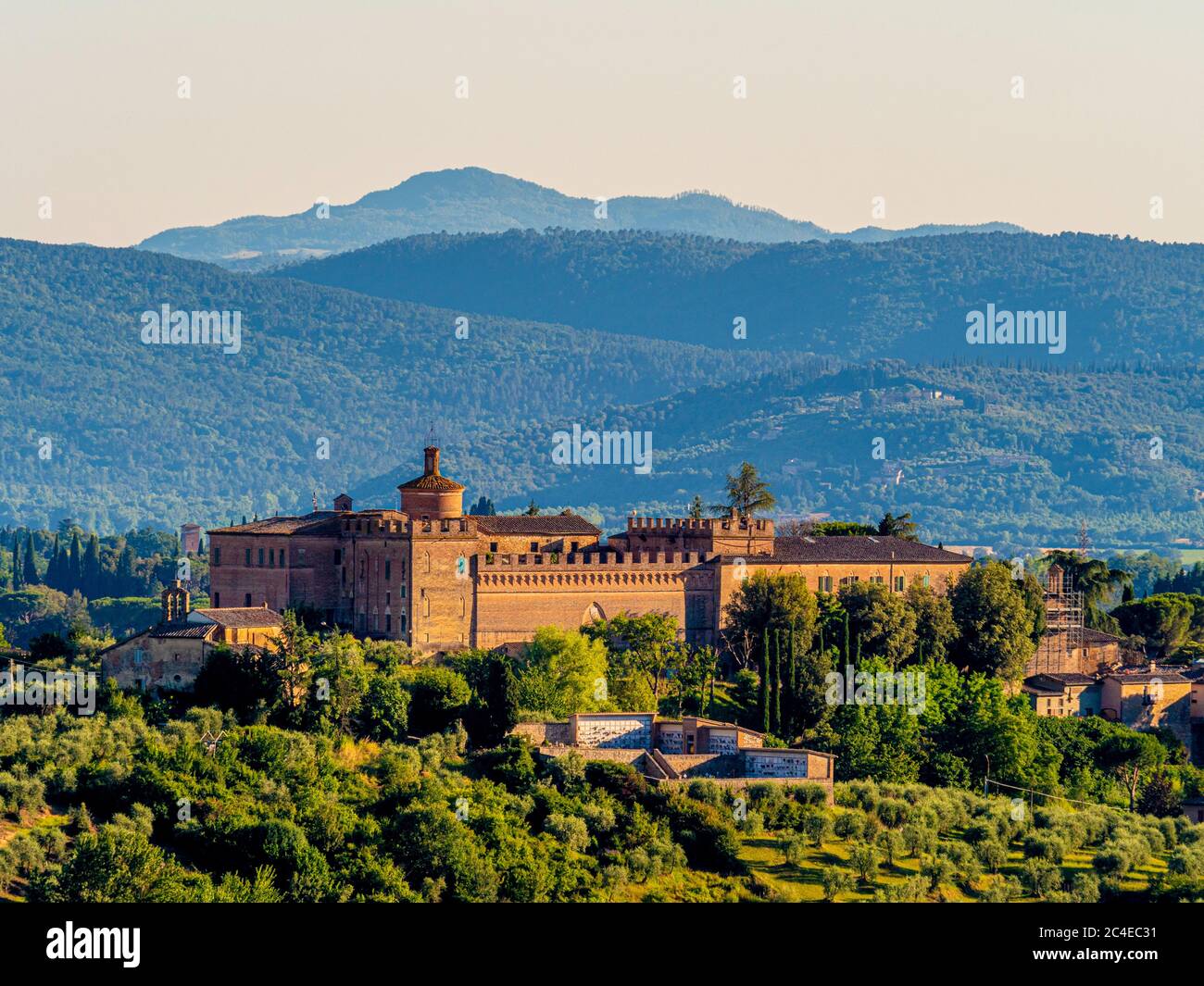 Monastero di Sant'Eugenio in the Tuscany countryside. Siena. Italy ...