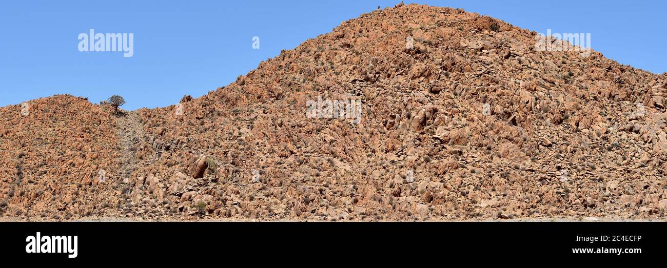 Beautiful landscape with a dike is a large slab of rock formation in ...