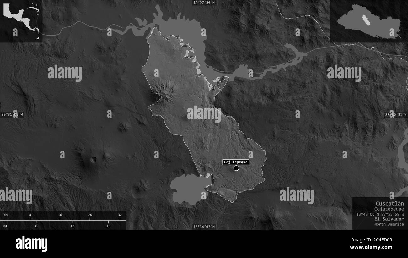 Map of cuscatlan Black and White Stock Photos & Images - Alamy