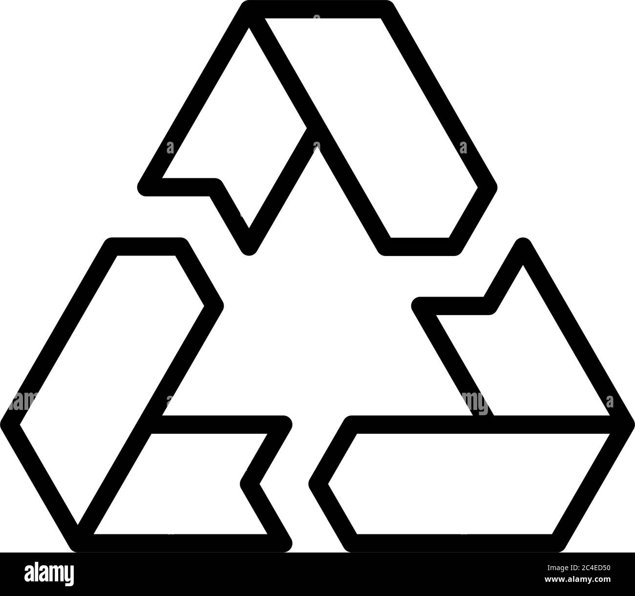 Recycling symbol. Environmental or ecological symbol. Simple flat ...