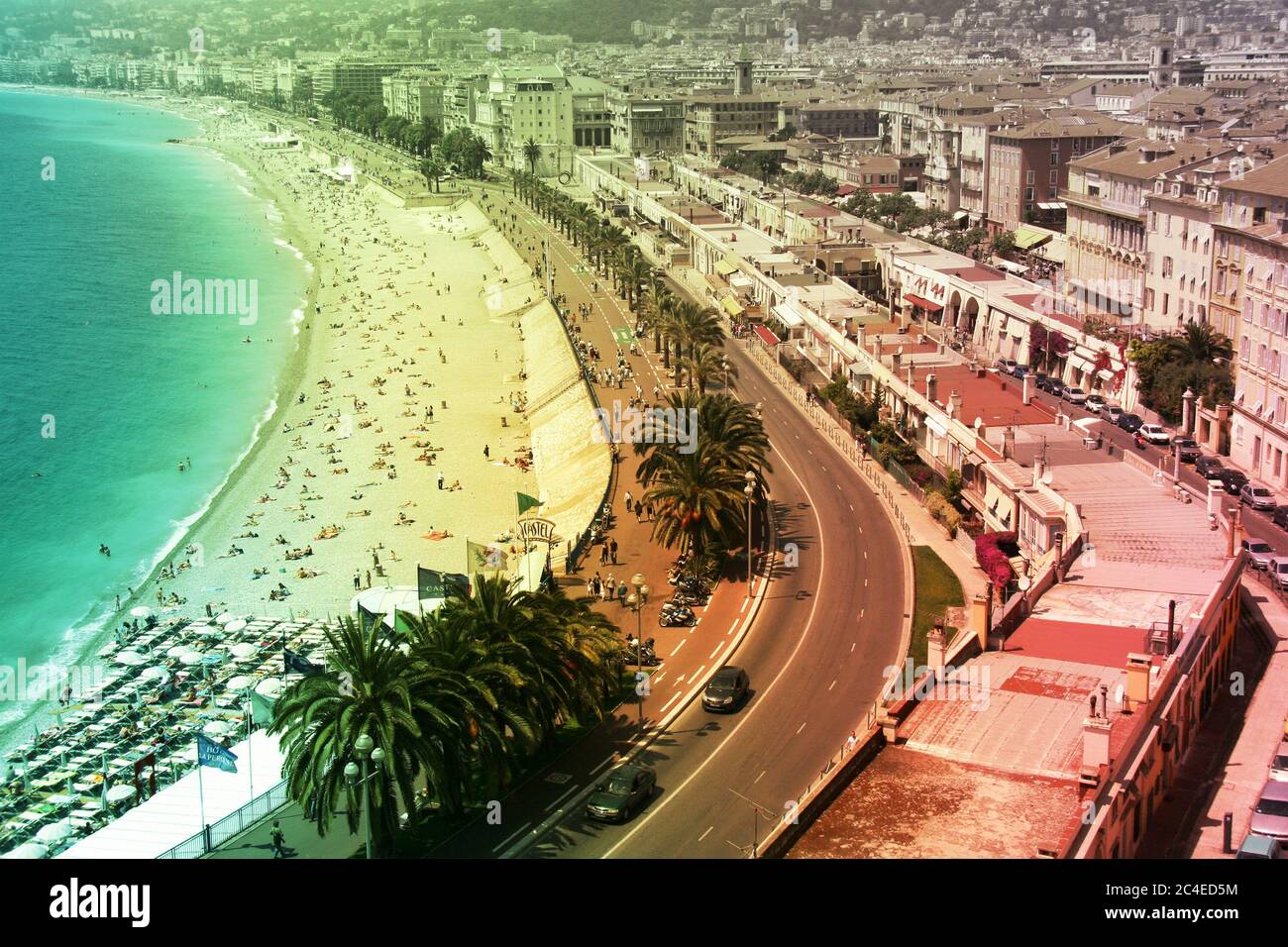 Panorama city of Nice - resort of French Riviera, Cote d'Azur, France ...