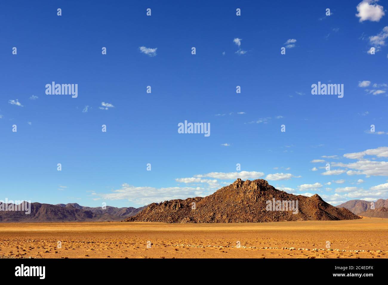 Beautiful landscape with a dike is a large slab of rock formation in ...