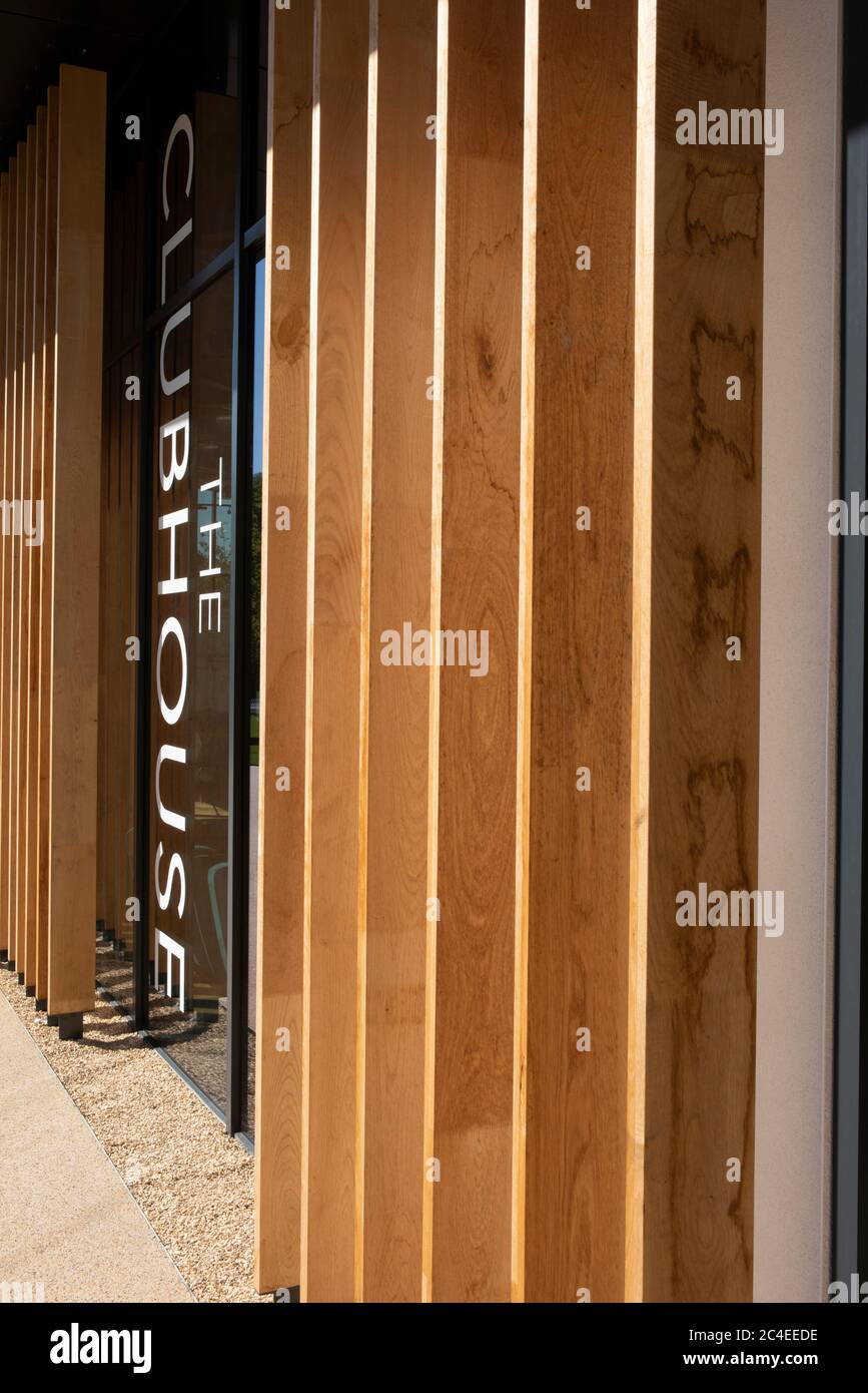 Detail of entrance and signage. The Clubhouse, Uxbridge Business Park ...