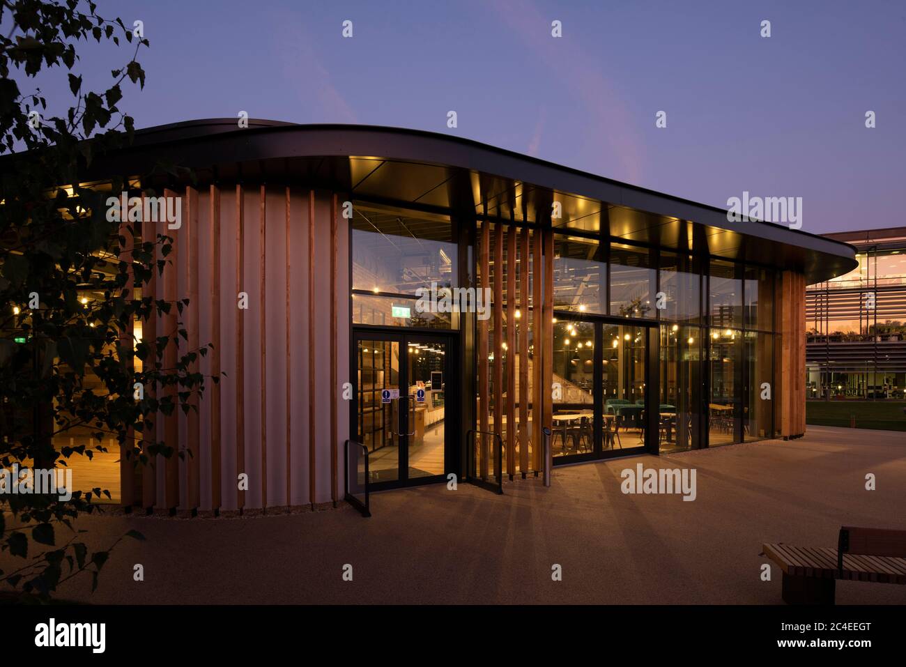 Dusk view of the Clubhouse. The Clubhouse, Uxbridge Business Park ...