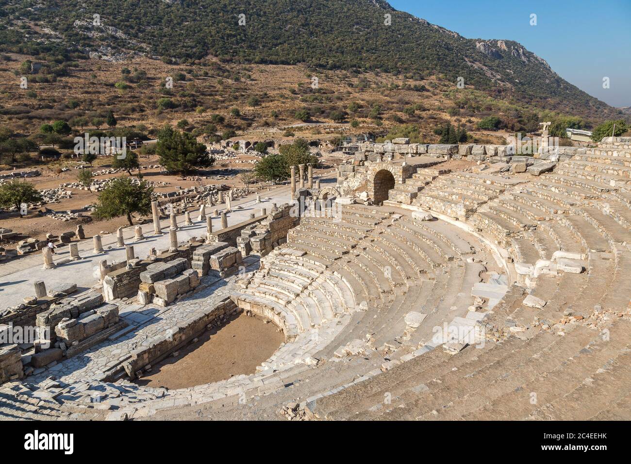Odeon - small theater in ancient city Ephesus, Turkey in a beautiful ...