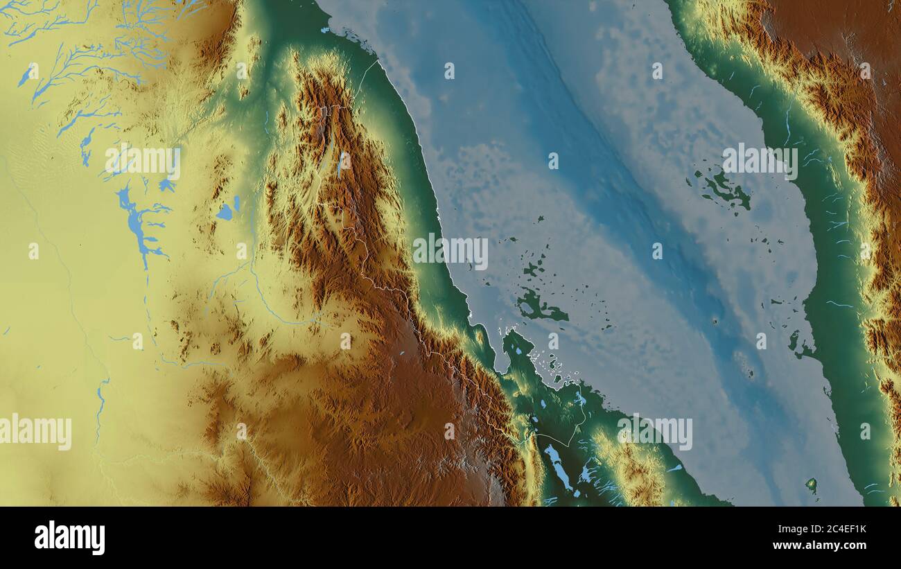 Eritrea relief map hi-res stock photography and images - Alamy