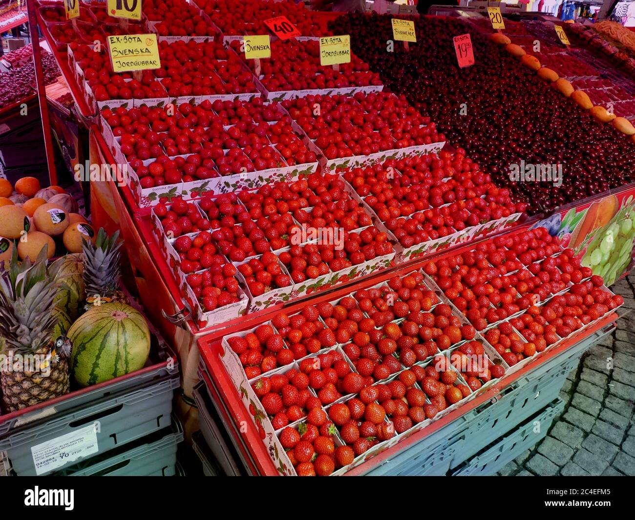 Fruits at market in Stockholm, Sweden Stock Photo - Alamy