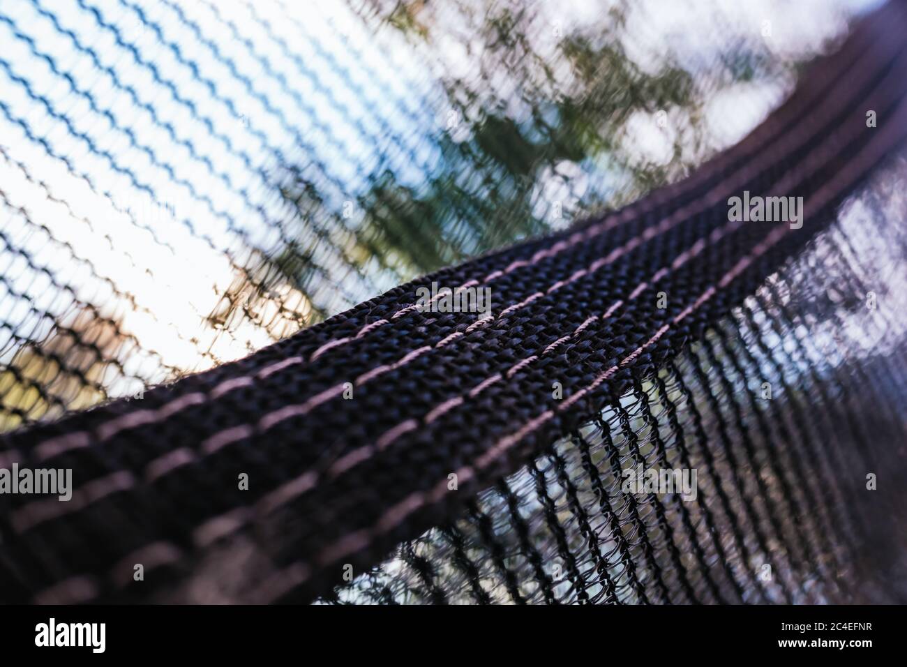 Detail of a protective safety mesh made of braided nylon Stock Photo ...