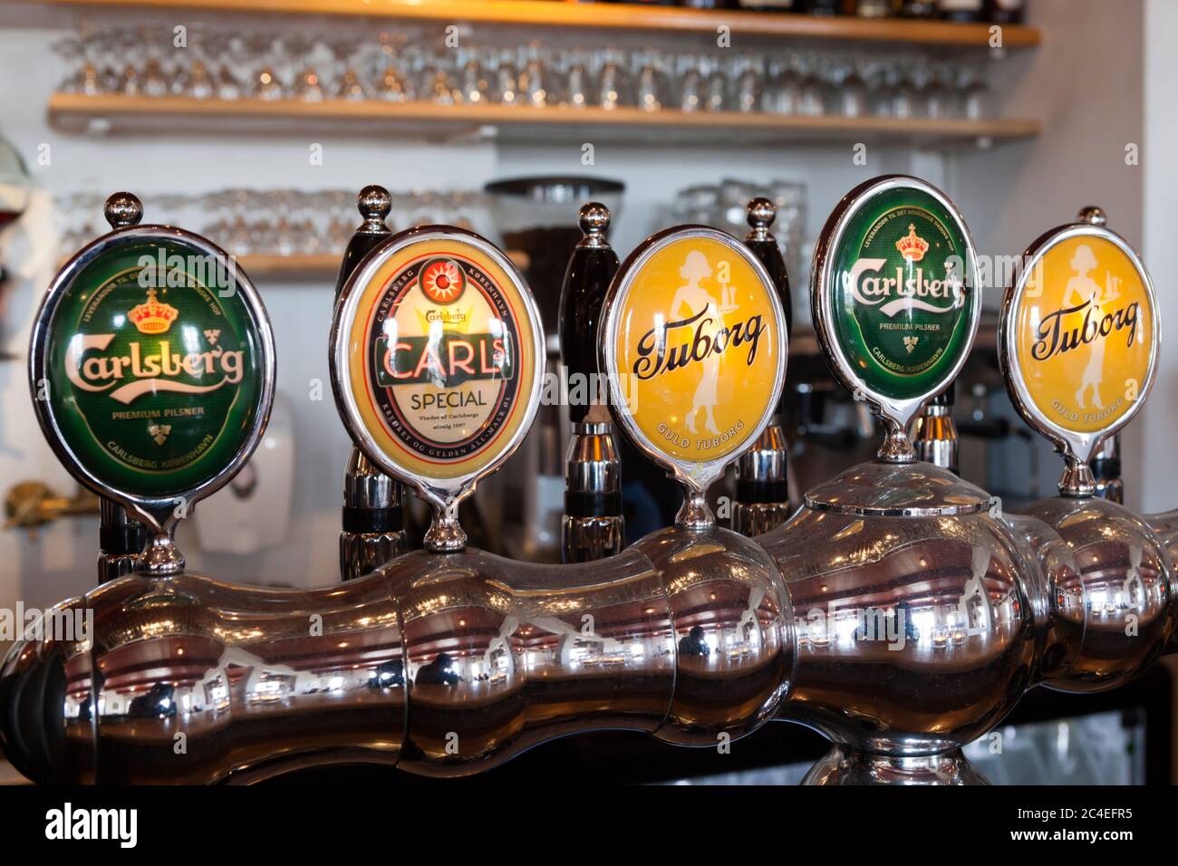 Danish beers on draught Stock Photo - Alamy