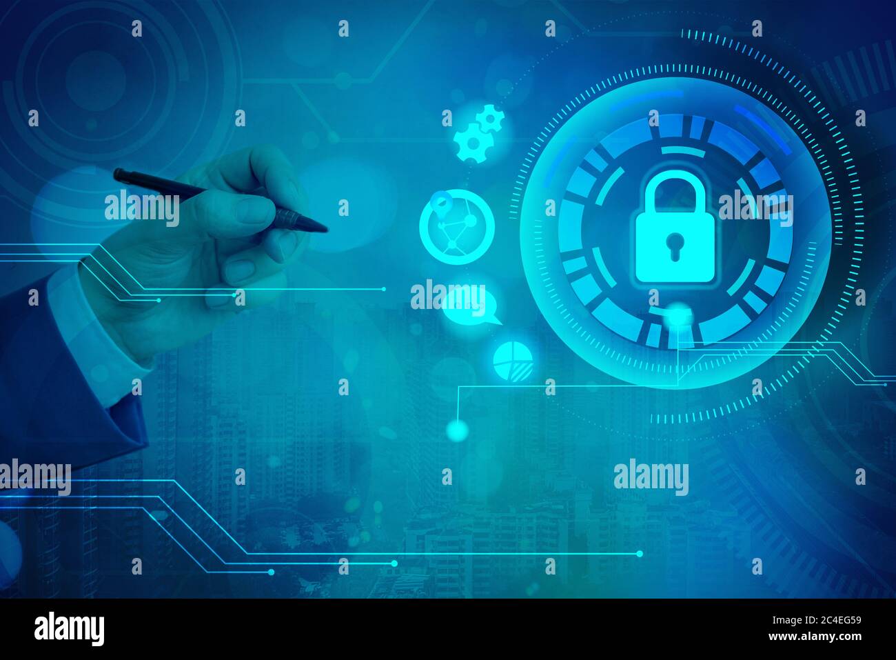 Graphics Padlock For Web Data Information Security Application System ...