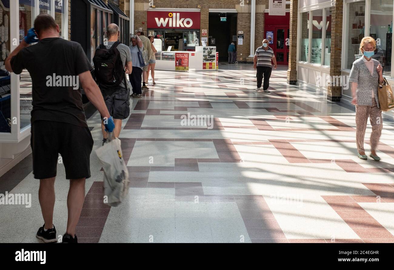 People queuing for a Wilko store during lock down Stock Photo - Alamy