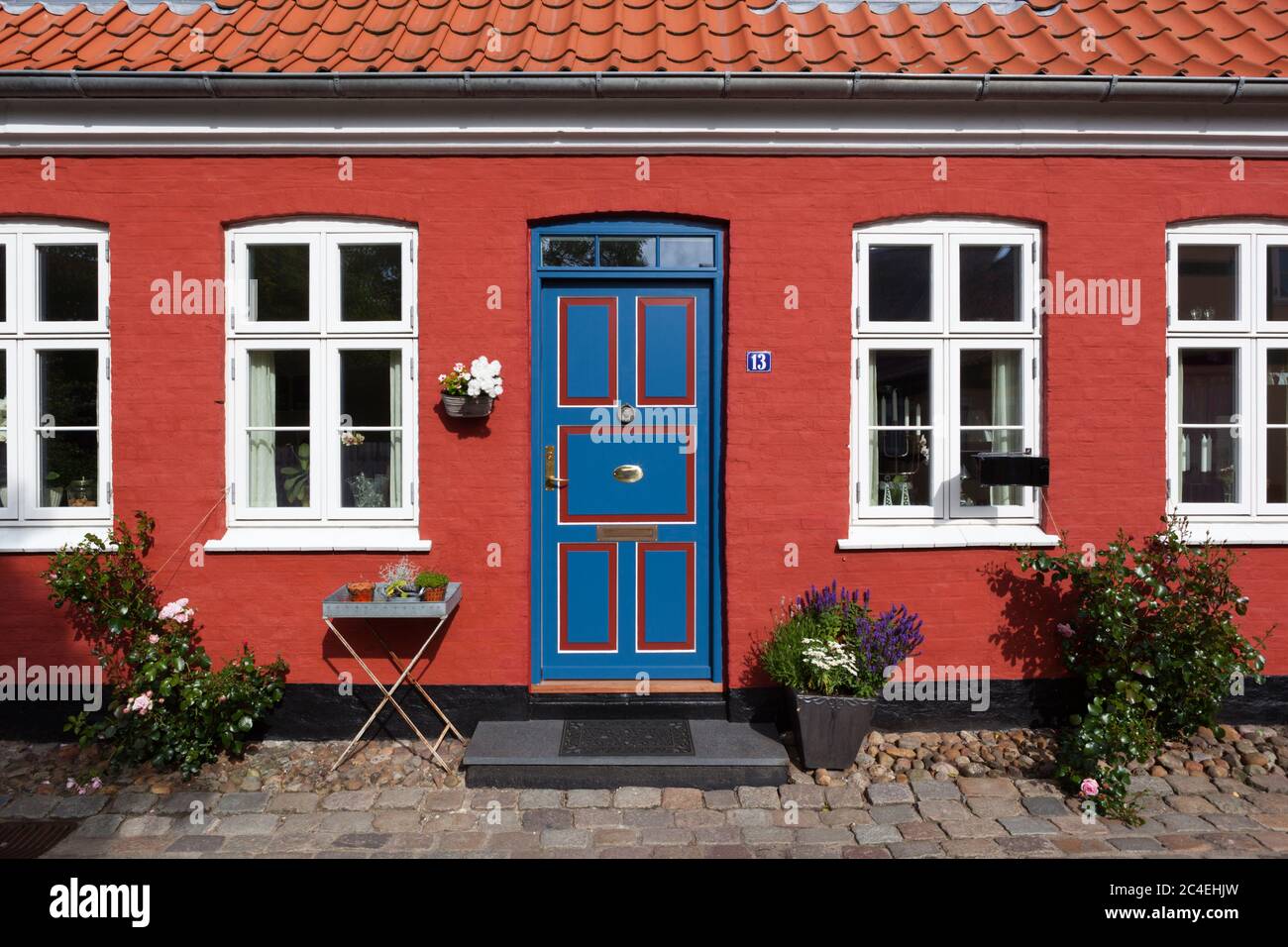 Traditional Danish house facade, Ribe, Jutland, Denmark, Europe Stock ...