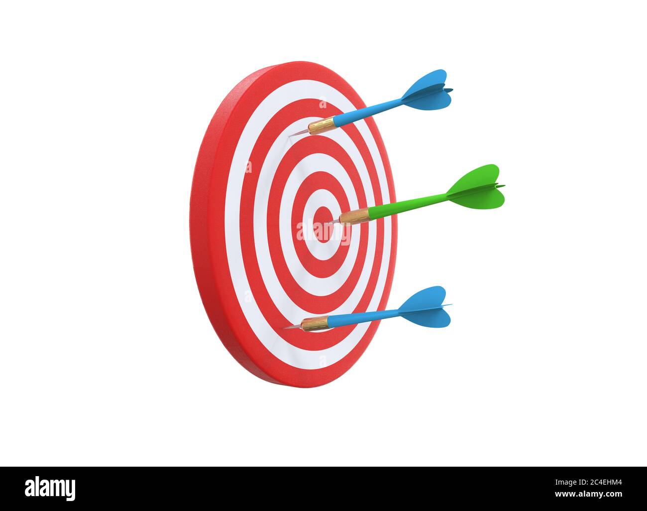 Dart Game 3D Illustration random arrow hit Stock Photo - Alamy