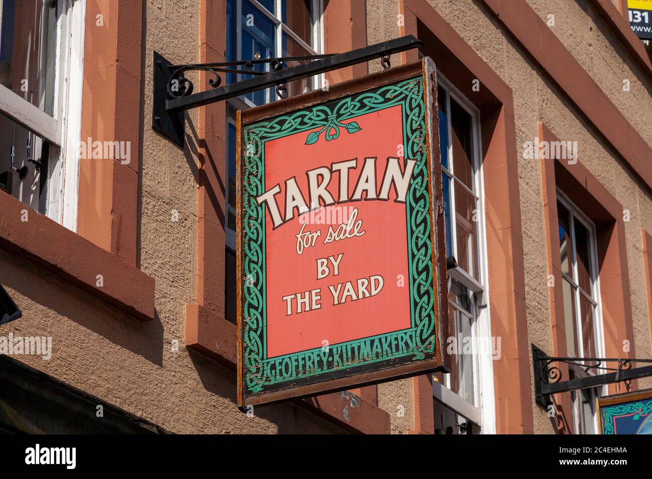 Tartan Shop Sign, Edinburgh, Scotland Stock Photo - Alamy