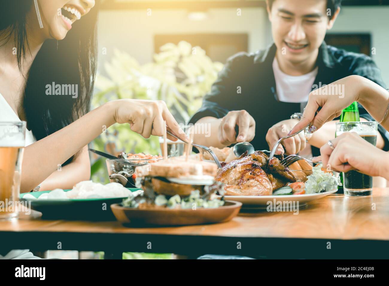 Man eating roast turkey hi-res stock photography and images - Alamy