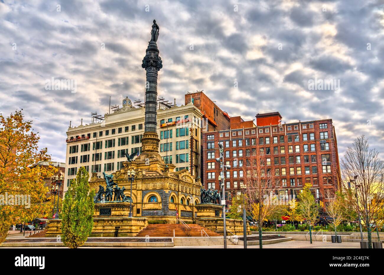 Soldiers and Sailors Monument on Public Square in Cleveland, Ohio Stock ...